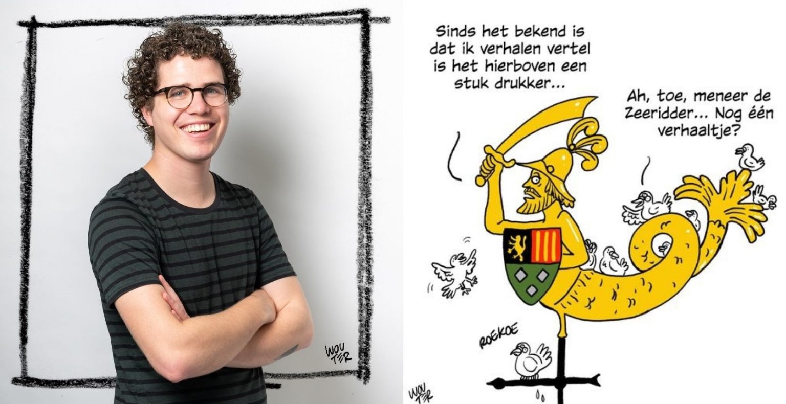 Striptekenaar Wouter Goudswaard komt tekenen tijdens Bergen op Zicht ...
